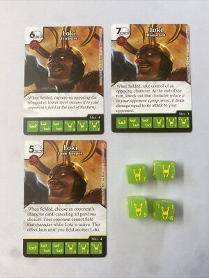 LOKI Rare CUR 4 Dice AVX Avengers vs X-Men Dice Masters | eBay