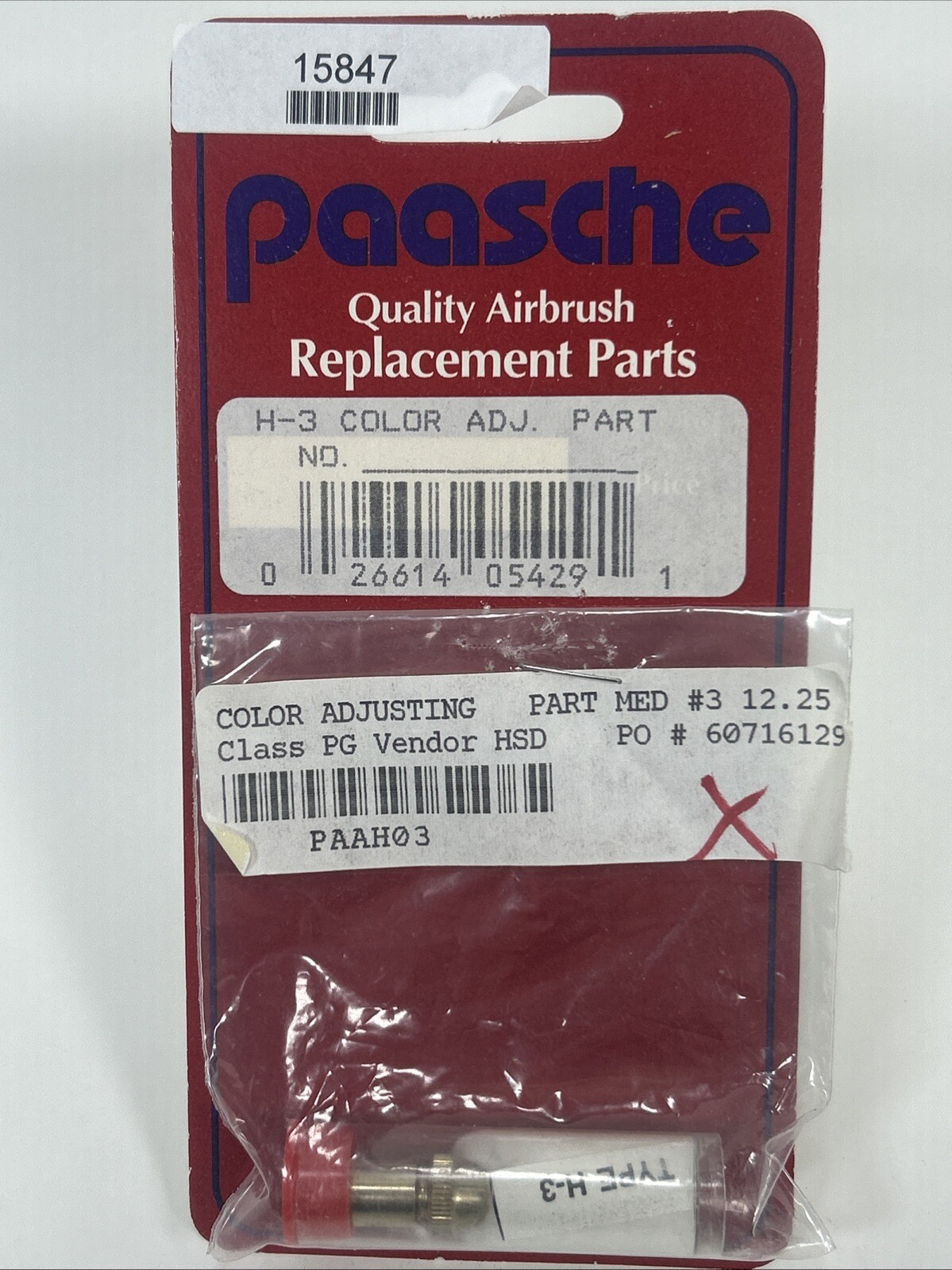 Paasche Airbrush Color Adjusting Part Medium H-3 26614054291| eBay