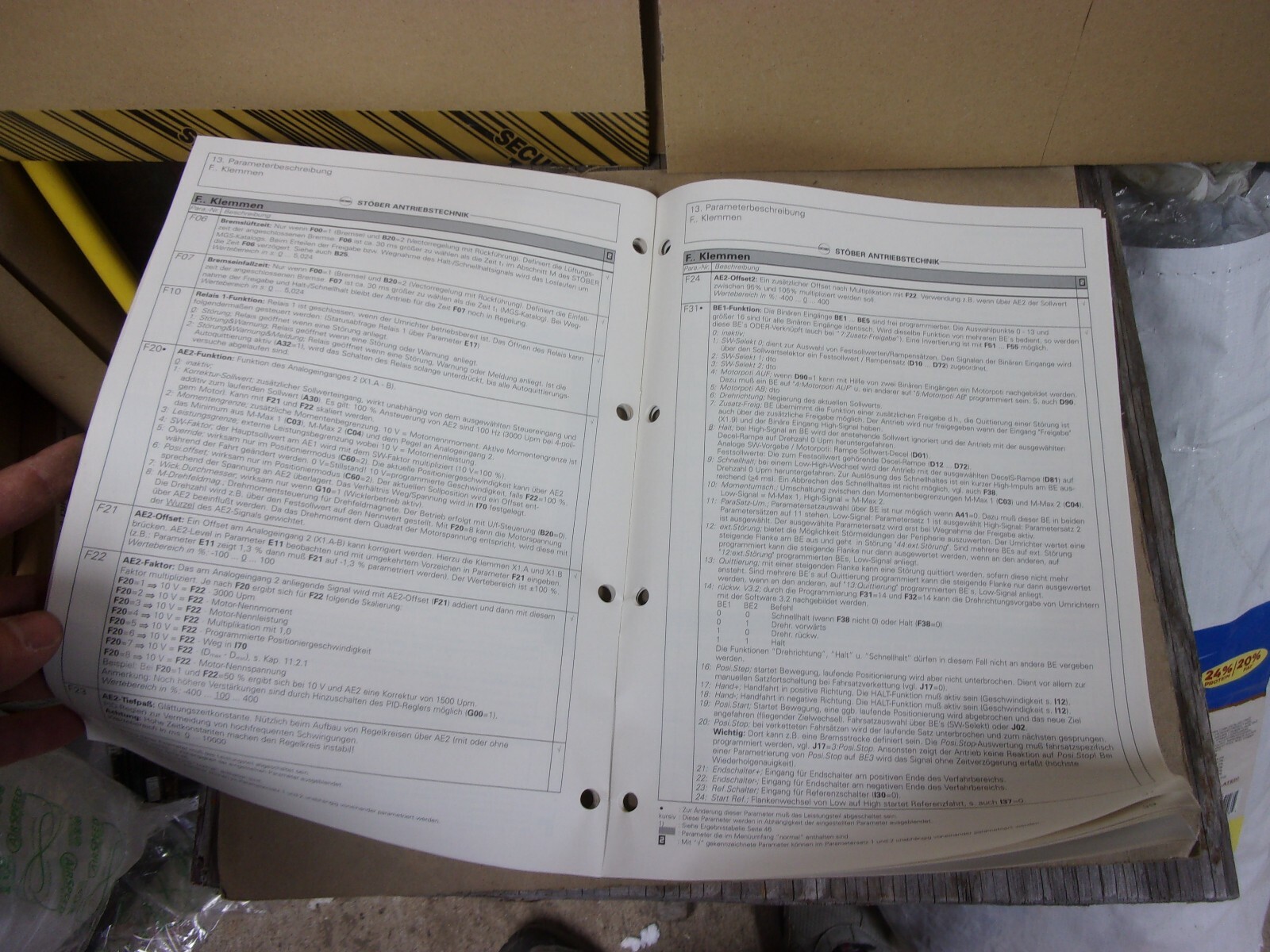 Stober Posidrive FDS 4000 FDS4014/B Frequency Inverter SV. 4.3 User Manual Book | eBay