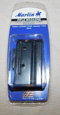 NEW Marlin Rifle Magazine Fits All .22 WMR/17 HMR 7 Shot Blue Bolt ...