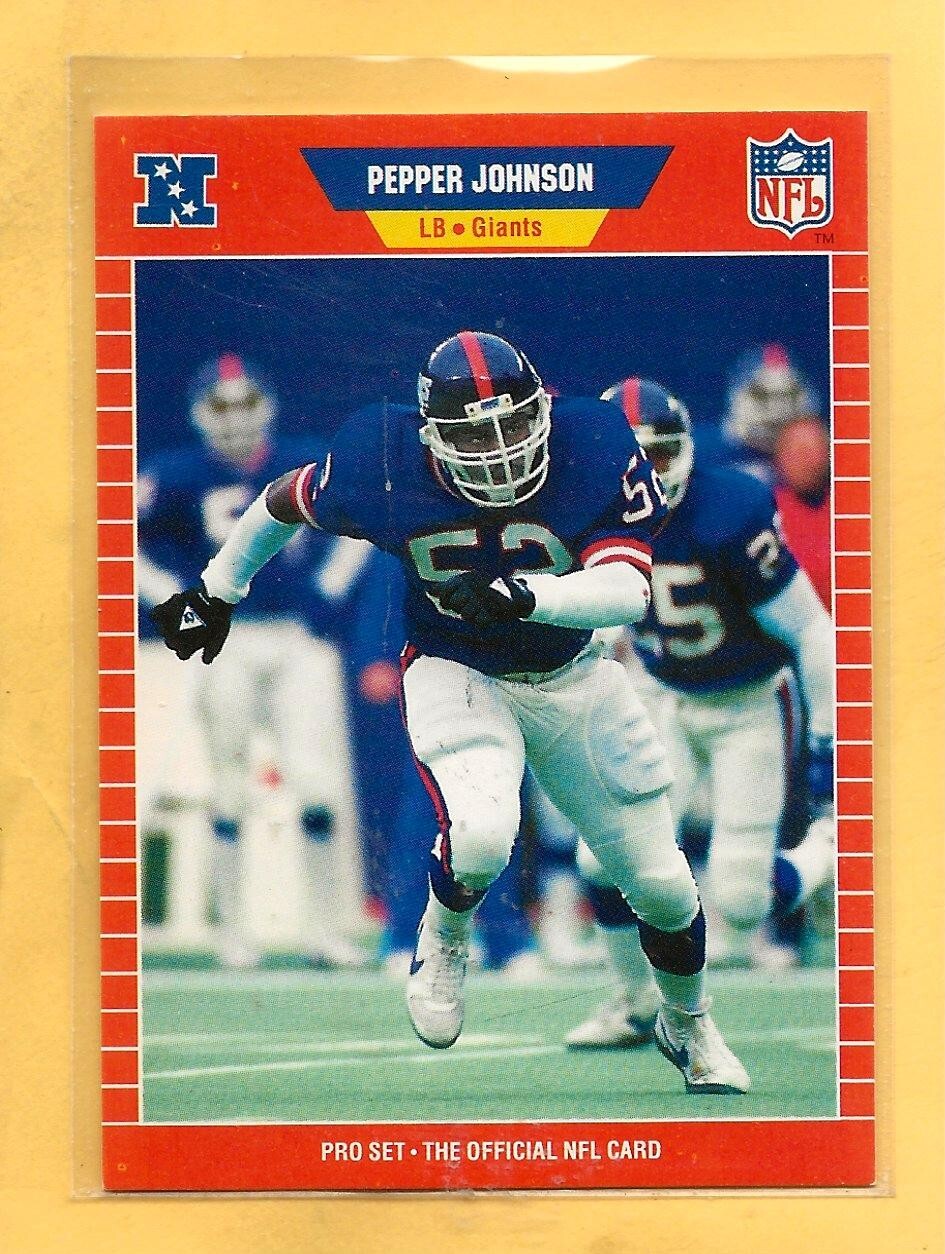 PEPPER JOHNSON - 1989 Pro Set - #470 - Giants - Comb. Shipping | eBay