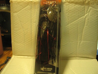 9" Joe Bucher Buchertail 8 Twin Tinsel Black Beauty Bucktail Spinner ...