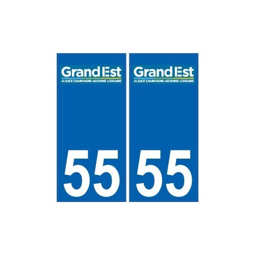 55 Meuse autocollant plaque immatriculation sticker auto département ...