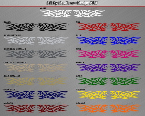 #145 DESIGN Tribal Swirl Curl Windshield Decal Rear Window Sticker ...