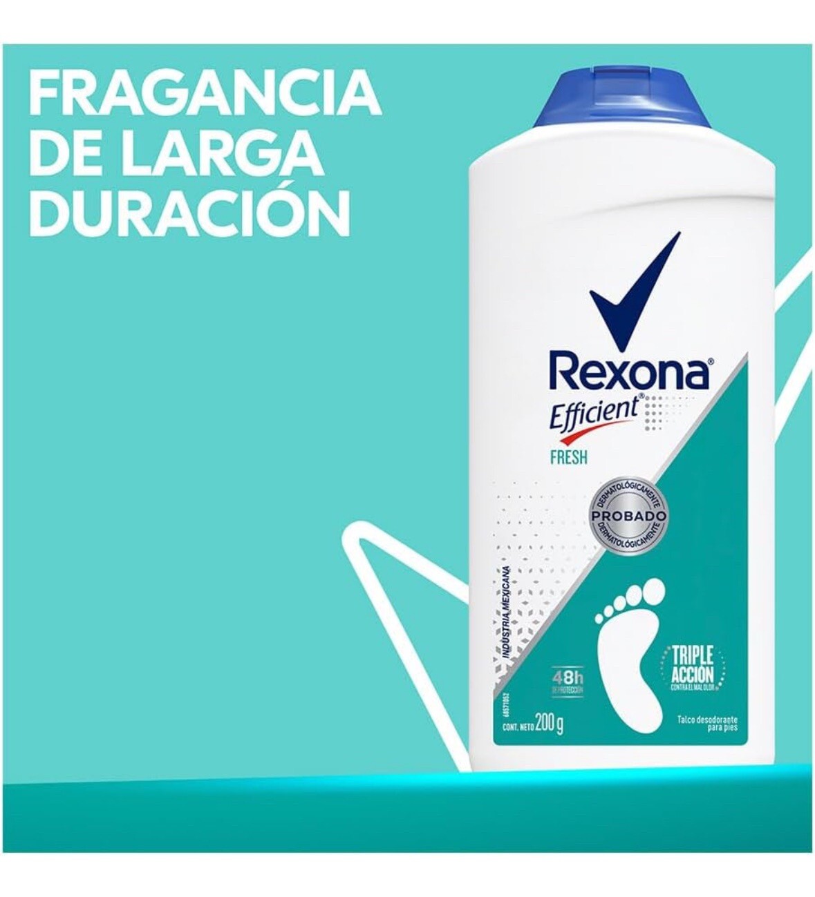 REXONA EFFICIENT FRESH FEET POWDER CON OXIDO DE ZINC 200G | eBay
