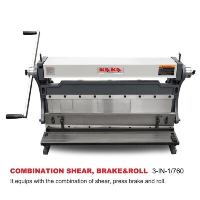 Kaka 30" 3-in-1 Metal Brake/Shear/Roll Machine 20-Gauge | Cast Iron ...
