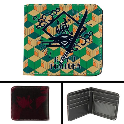 Demon Slayer Anime Cute Unisex Bifold Wallet Cosplay Purse Card Cash ...