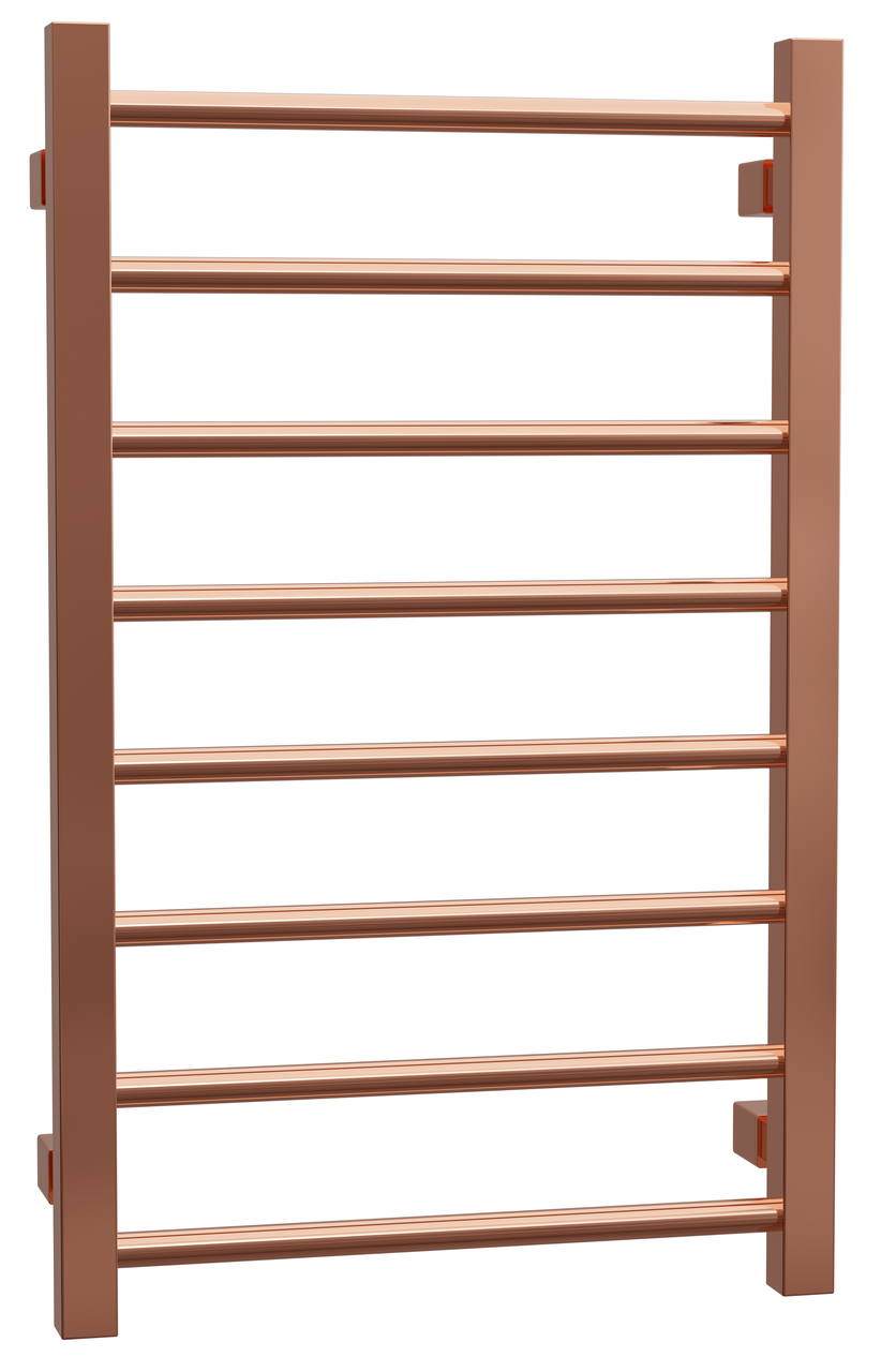Rose Gold Towel Rail Ladder Bathroom Straight Warmer Two Sizes 500mm x ...