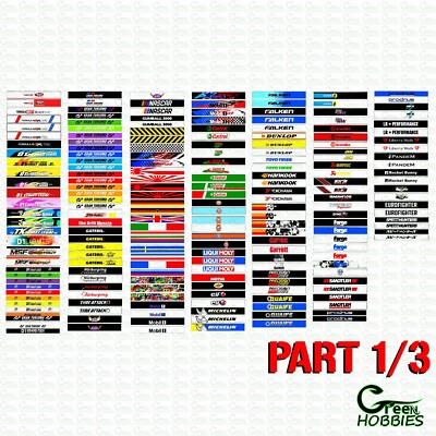 -1/3- RC 1/10 Windshield Banner Sticker Sunstrip Scale Decal Drift Car ...