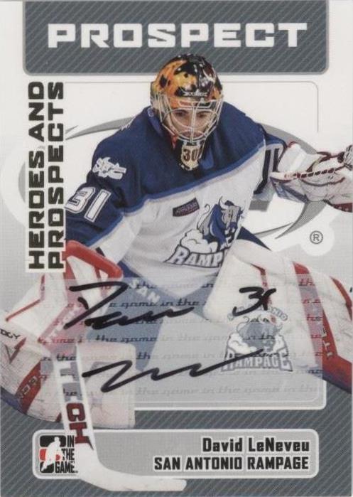 2006-07 In the Game Heroes and Prospects - Autographs David LeNeveu #A ...