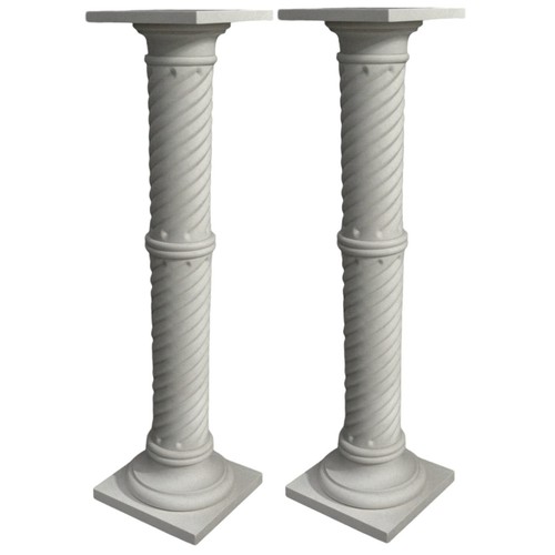Pair Of Turned Column In White Marble Home Decor H 100Cm | eBay