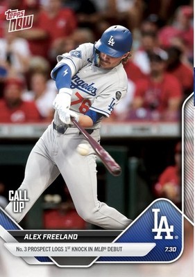 Alex Freeland Dodgers Debut 1st Hit 2025 MLB Topps NOW Card 491 ⚾️ | eBay