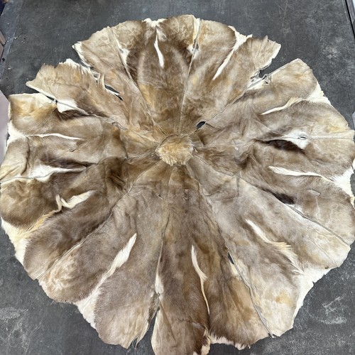 Large natural red deer skin hide Flower Shape rug hunting luxury home ...