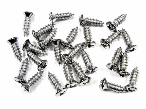 GM Chrome Interior Trim Screws- #8 x 1/2" Long- #6 Oval Head- 25 screws ...
