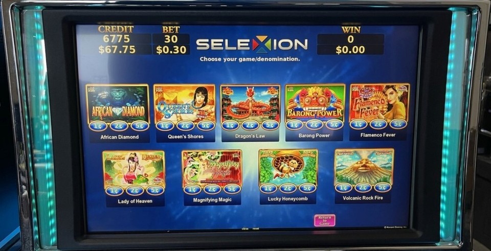 KONAMI Podium KP3 Slant-Top "SeleXion Multi-Game" Video Slot Machine | eBay