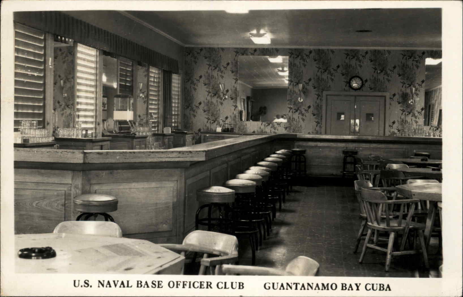 Guantanamo Bay Cuba US Navy Naval Base Officers Club Interior RPPC ...