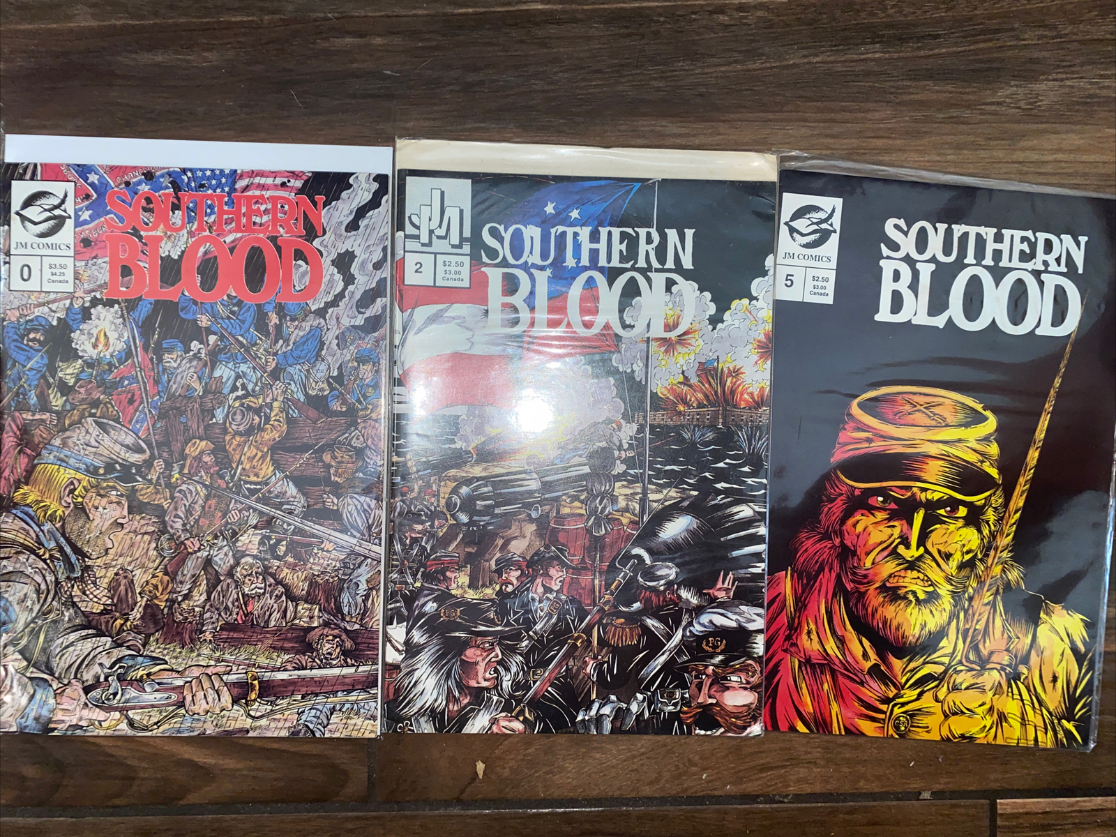 lot of 3 SOUTHERN BLOOD #0, 2, 5 VF/NM, JM Comics, 1995 NM Cancel ...