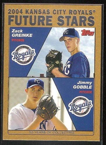 2004 Topps Future Stars Gold RC Rookie Zack Greinke Jimmy Gobble /2004 ...