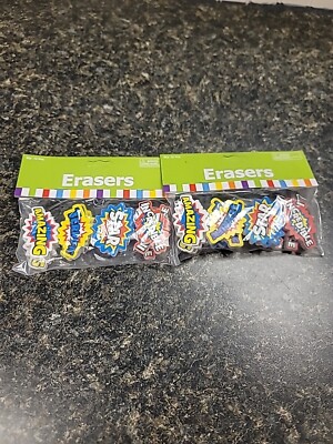 Superhero Erasers, Stationery, 2 Sealed Packs 24 Total Pieces, Amazing ...