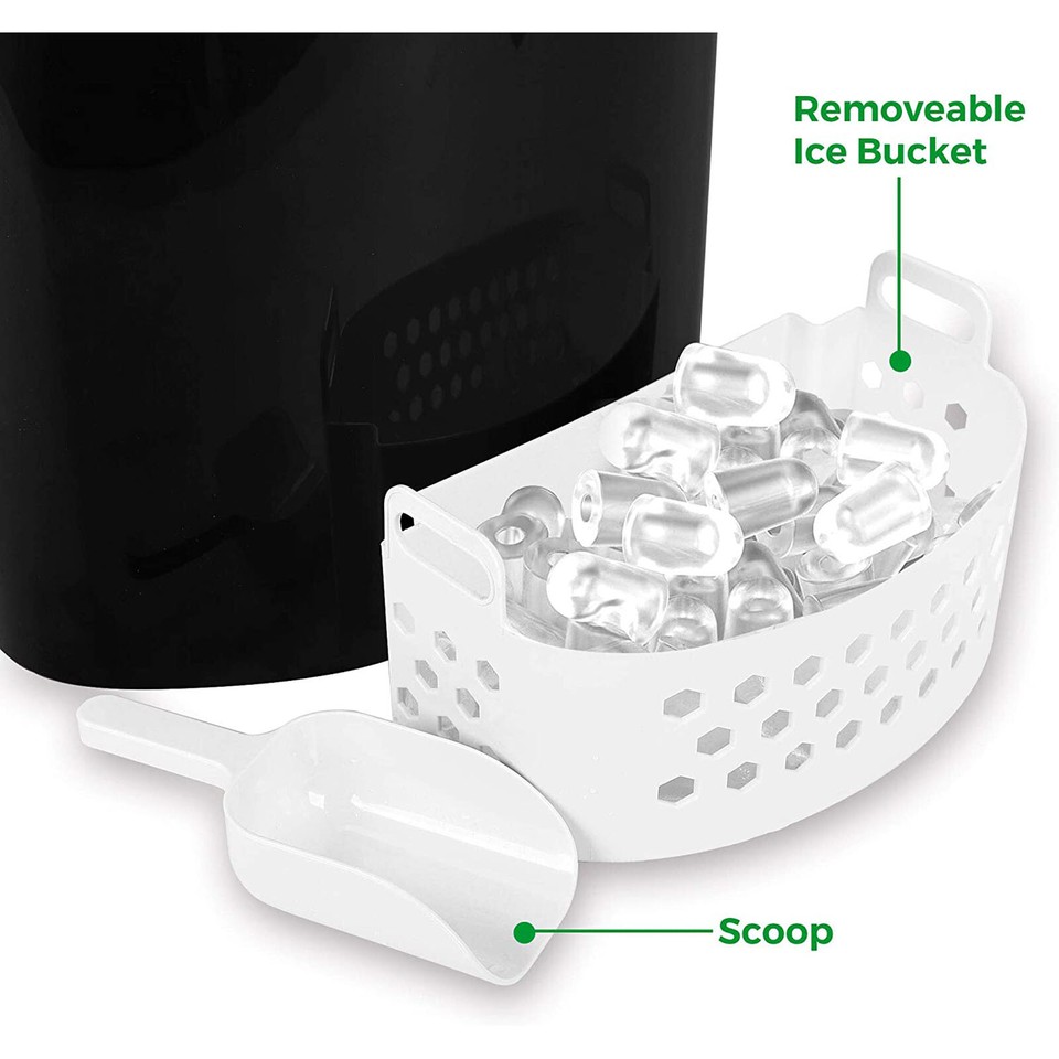Countertop Bullet Ice Maker Portable Ice Machine with Ice Scoop 26lbs ...