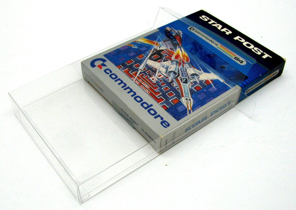 50X COMMODORE 64 CIB CARTRIDGE BOX - CLEAR PROTECTIVE BOX PROTECTOR ...