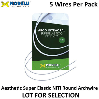 NiTi Dental White Orthodontic Archwire Superelastic Aesthetic Round 5 ...