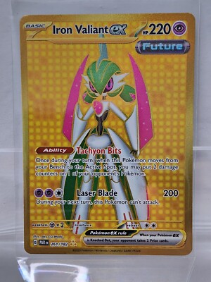 Iron Valiant EX (261/182) | Near Mint | Pokémon Paradox Rift Gold Hyper ...