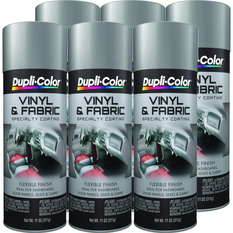 Duplicolor HVP109 (6 Pack), Vinyl & Fabric Spray Paint, Medium Gray, 11 ...