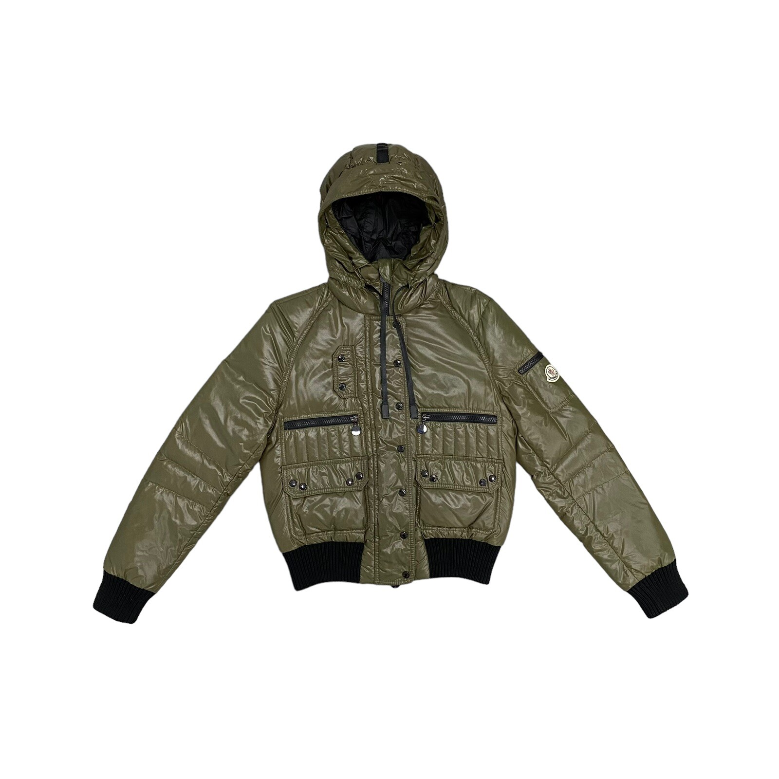 Moncler Adele Women Puffer Bomber Jacket Size 1 - Gem