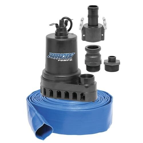 1/2 HP 3300 GPH Slim Submersible Utility Pump Kit Pool Spa Water Drain ...