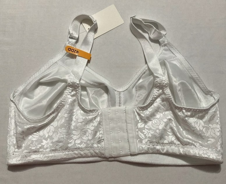 NWD BALI Wireless Lace Bra, Double Support Lace Bras WHITE 42DD | eBay