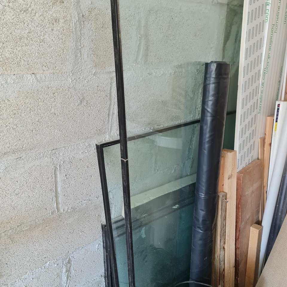 2 Large opening double glazed window units & glass great condition 2.1m ...
