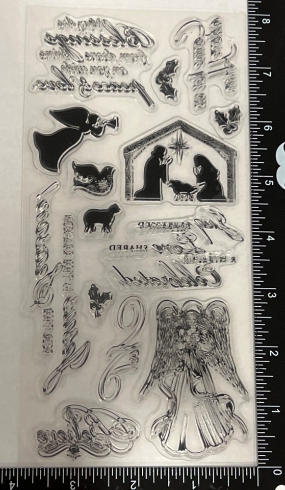Nativity SCENE Clear PHOTOPOLYMER Stamps Set Religious Christmas ...