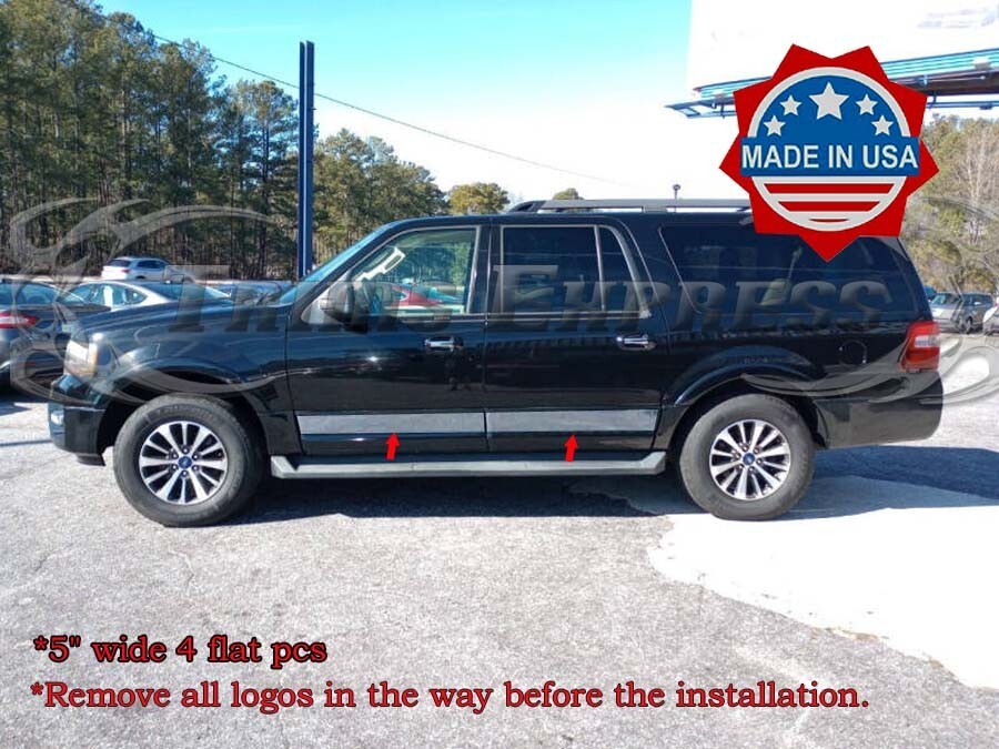 fit:2007-2017 Ford Expedition EL Flat Body Side Molding Rocker Panel ...