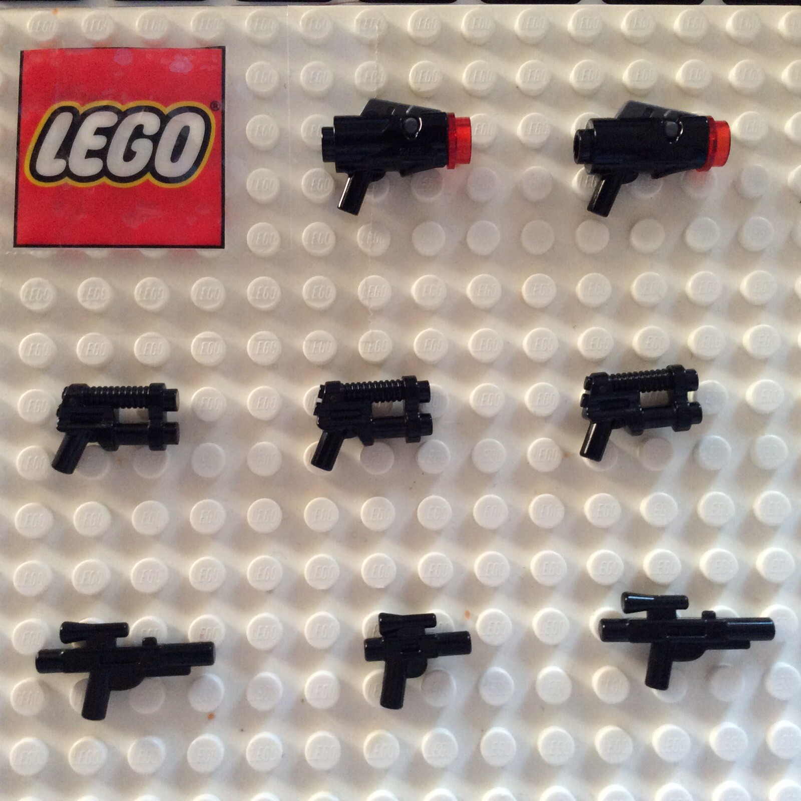 LEGO Star Wars Mini Blaster Guns Black Pistols Double Barrel Lot Of 8 ...