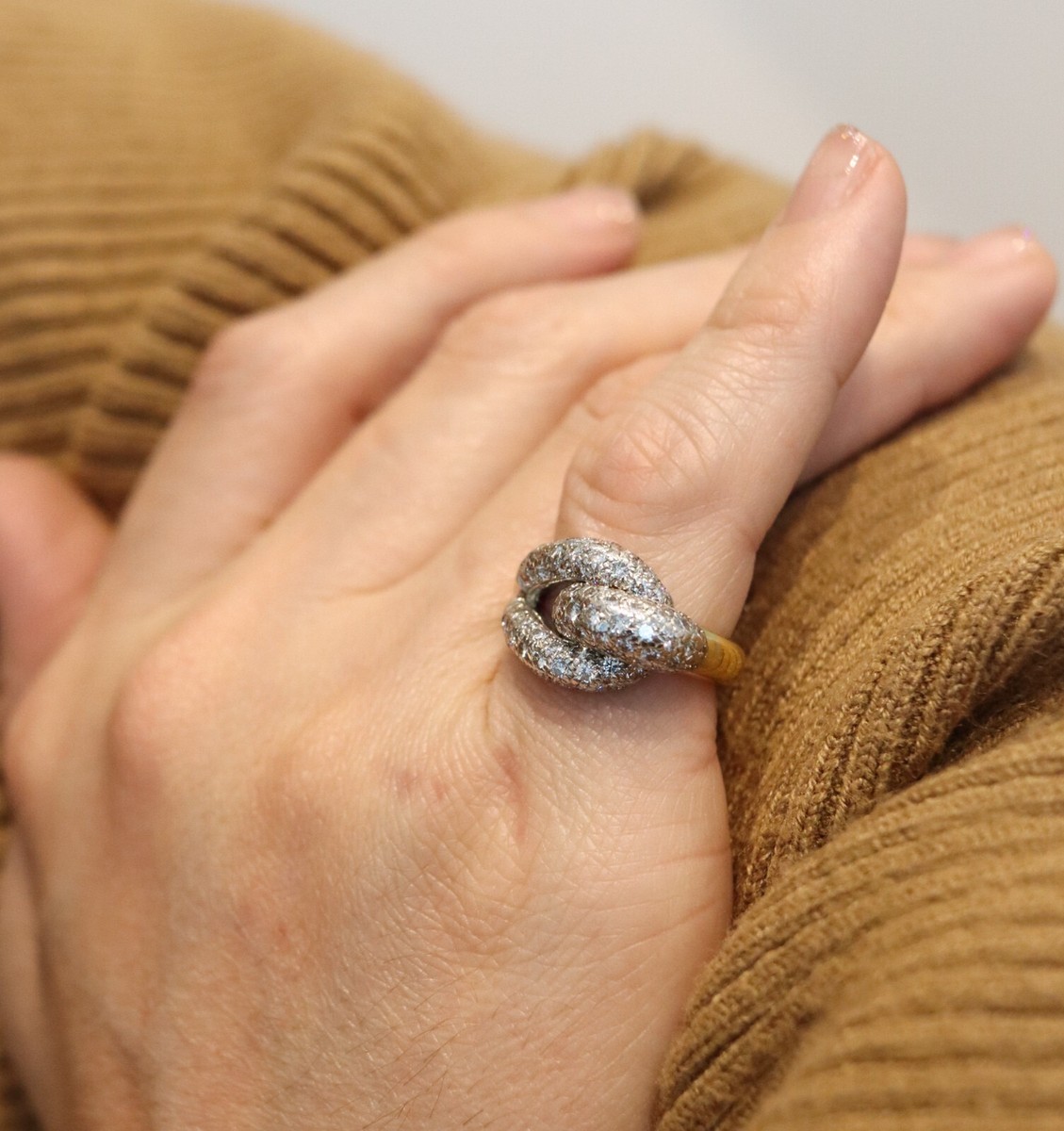 Cartier London Knot Cocktail Ring In 18Kt Gold With 2.12 Ctw Cartier London Knot Cocktail Ring In 18Kt Gold With 2.12 Ctw