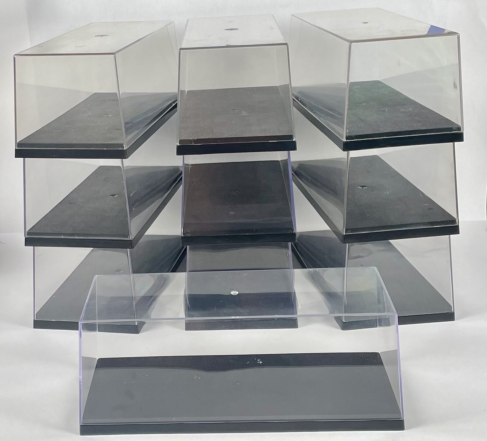 Lot of 10 Clear Acrylic Plastic 1:24 1:25 Model Car Dust Proof Display ...