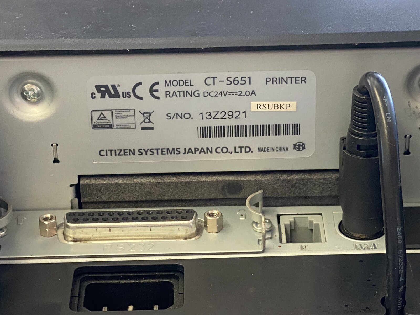 CITIZEN CT S651 POS Thermal Receipt Printer RS 232 Serial/Parallel - Ordermatic | eBay