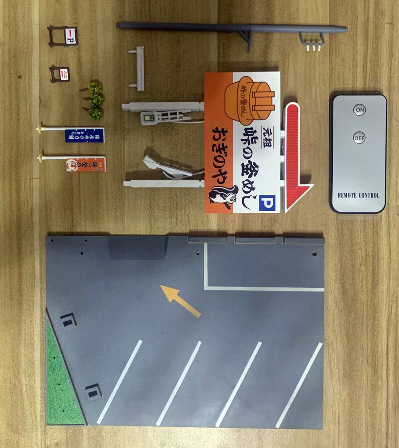 1:64 Scale Initial D TOFU 峠の釜めし Remote Contol LED Scene for Car PARKING ...