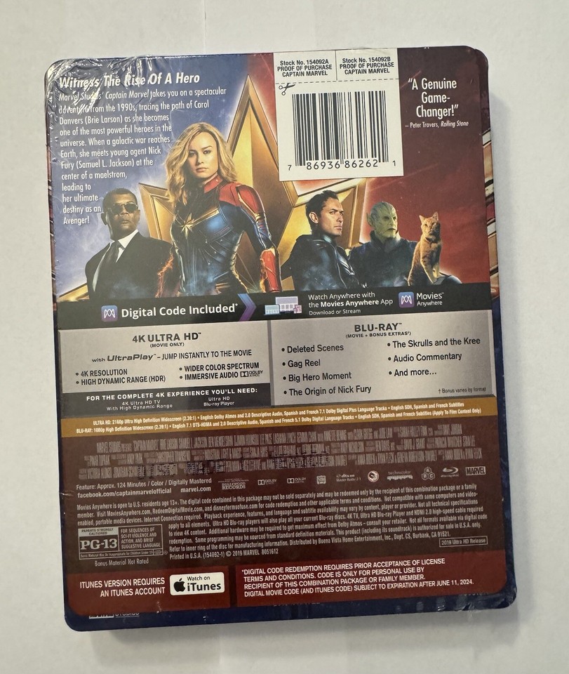 Captain Marvel (4K UHD + Blu-ray) Best Buy Exclusive Steelbook NEW ...