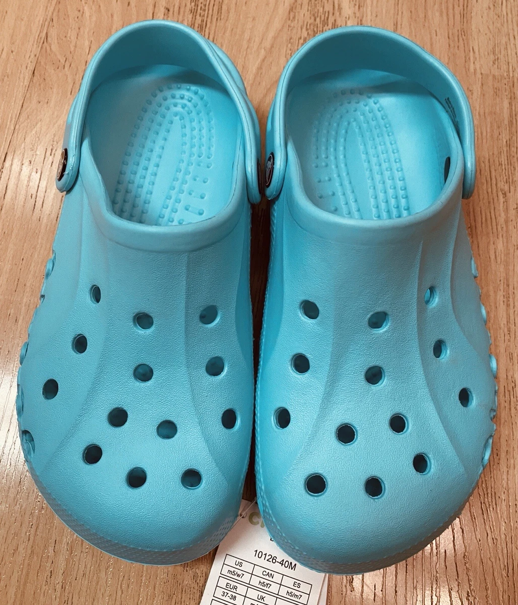 Turquoise Crocs Cayman