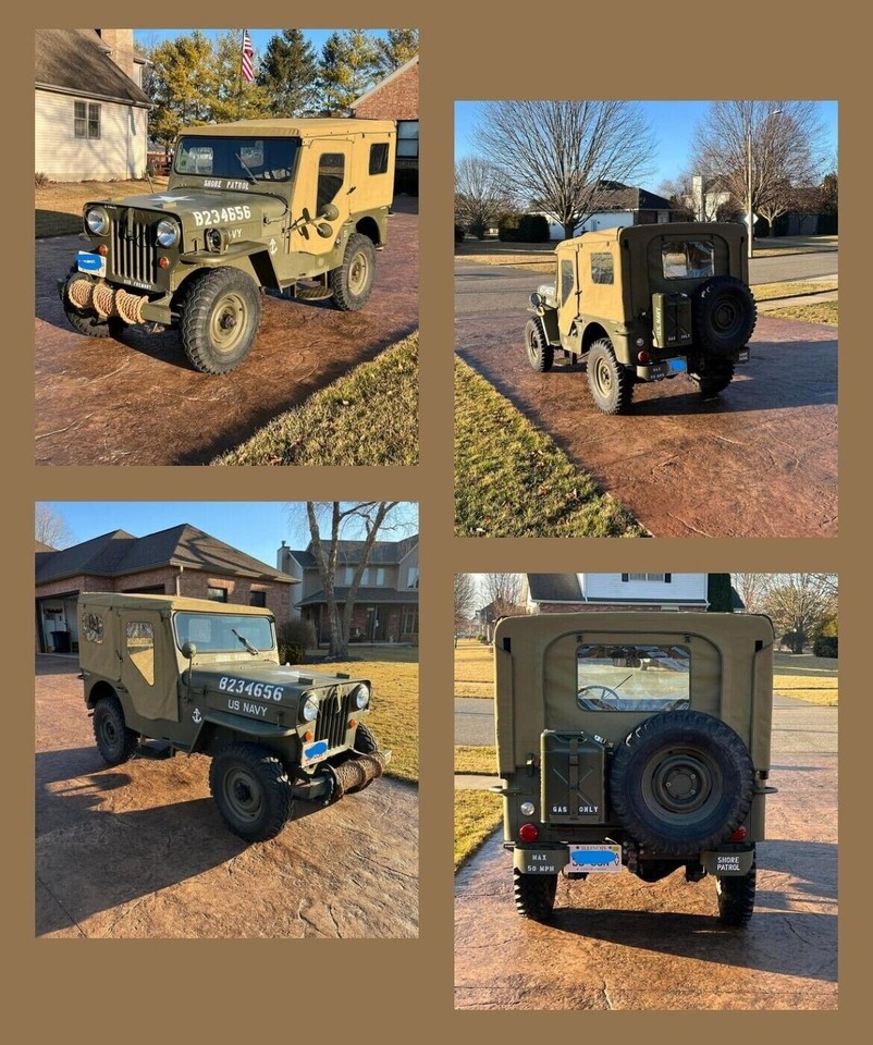 CANVAS SOFT TOP FOR JEEP WILLYS CJ2A,CJ3A,3B FITS ON CIVIL BOWS | eBay