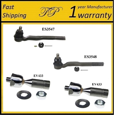 4PCS Front Inner & Outer Tie Rod End For 1996-2002 TOYOTA 4RUNNER | eBay