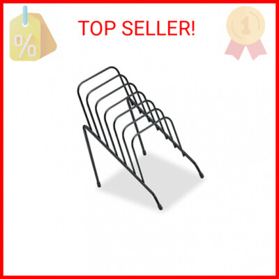 Fellowes Step File Junior Wire Organizer Rack, 6 Sections, Black (72613 ...