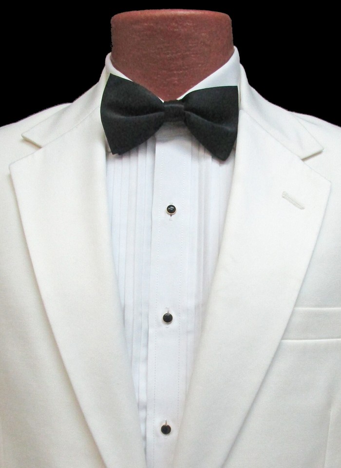 Men's Perry Ellis Ivory Tuxedo Jacket Two Button with Satin Notch ...
