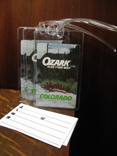 Ozark Air Lines Colorado Vintage Playing Card Luggage Tags (3) - OZ OZA ...