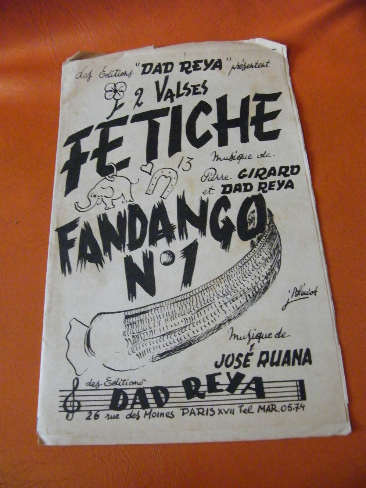 " Partition Fetish Girard Dad Reya Fadango No. 1 José Ruana " | eBay ...