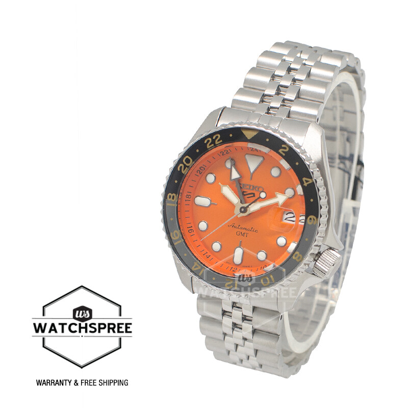 Seiko 5 Sports Automatic GMT SKX Sports Stainless Steel Band Watch ...