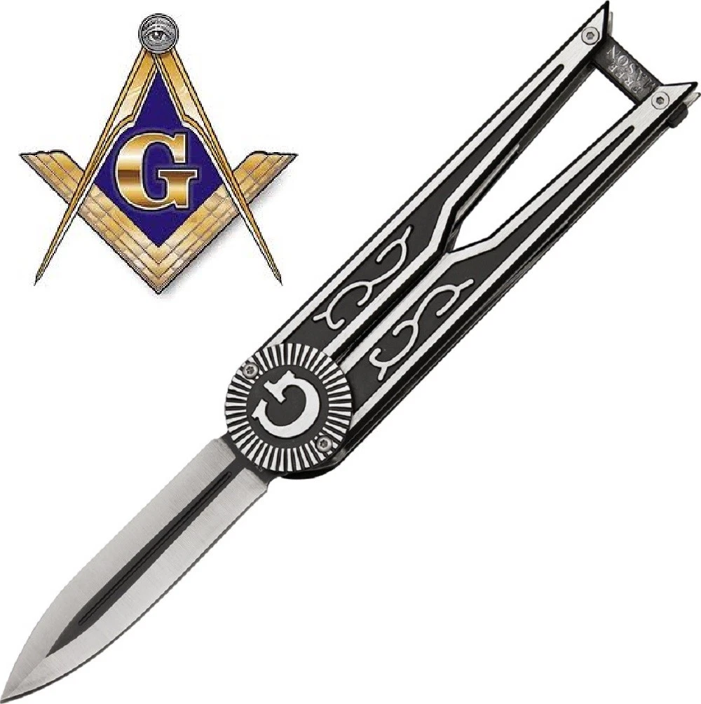 Square Compass Pyramid Masonic Sword Knife W/ Scabbard 24.1" - glwec.in