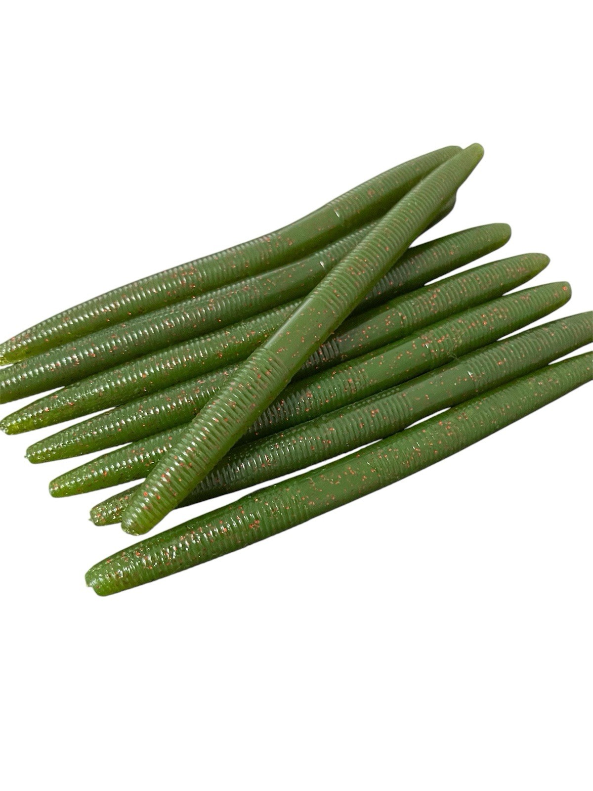 10 Pack, 5” Senko-Style, WATERMELON RED, Soft Plastic Lure, SALTED | eBay